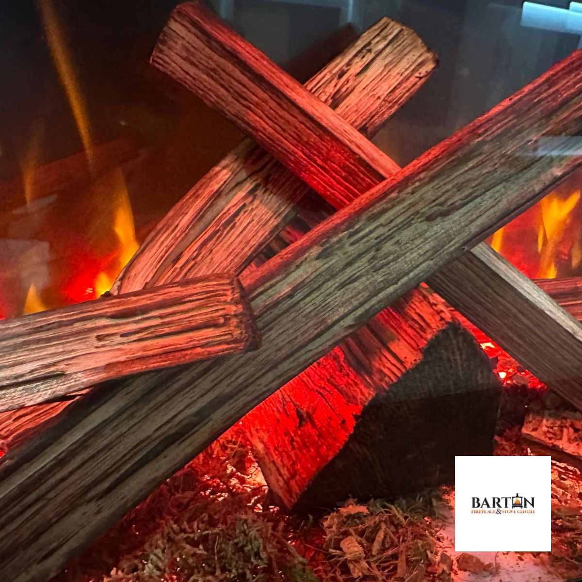 Authentic Real Log Set for Electric Fireplaces Media Wall Fire Accesso