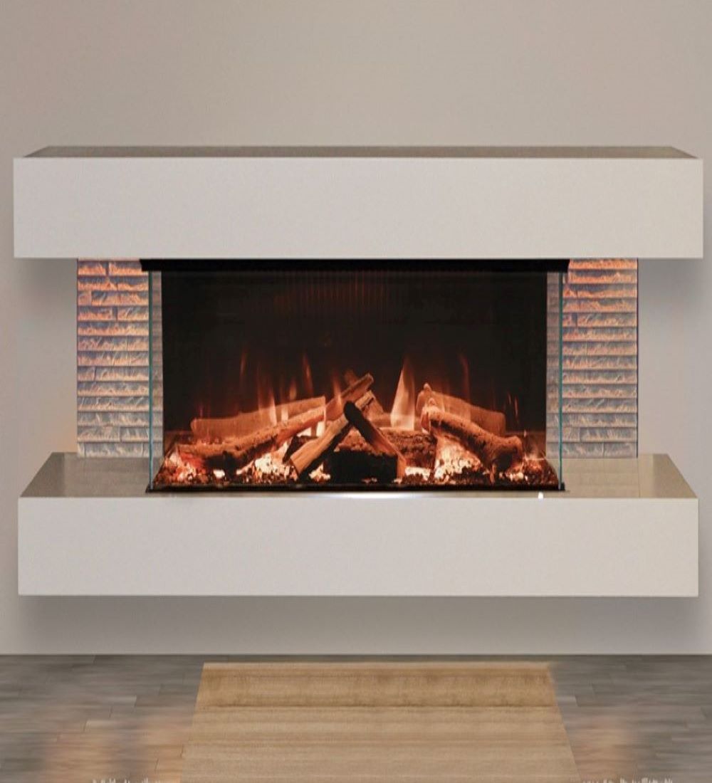 Evonic Bergen Electric Wall Mounted Fireplace Suite