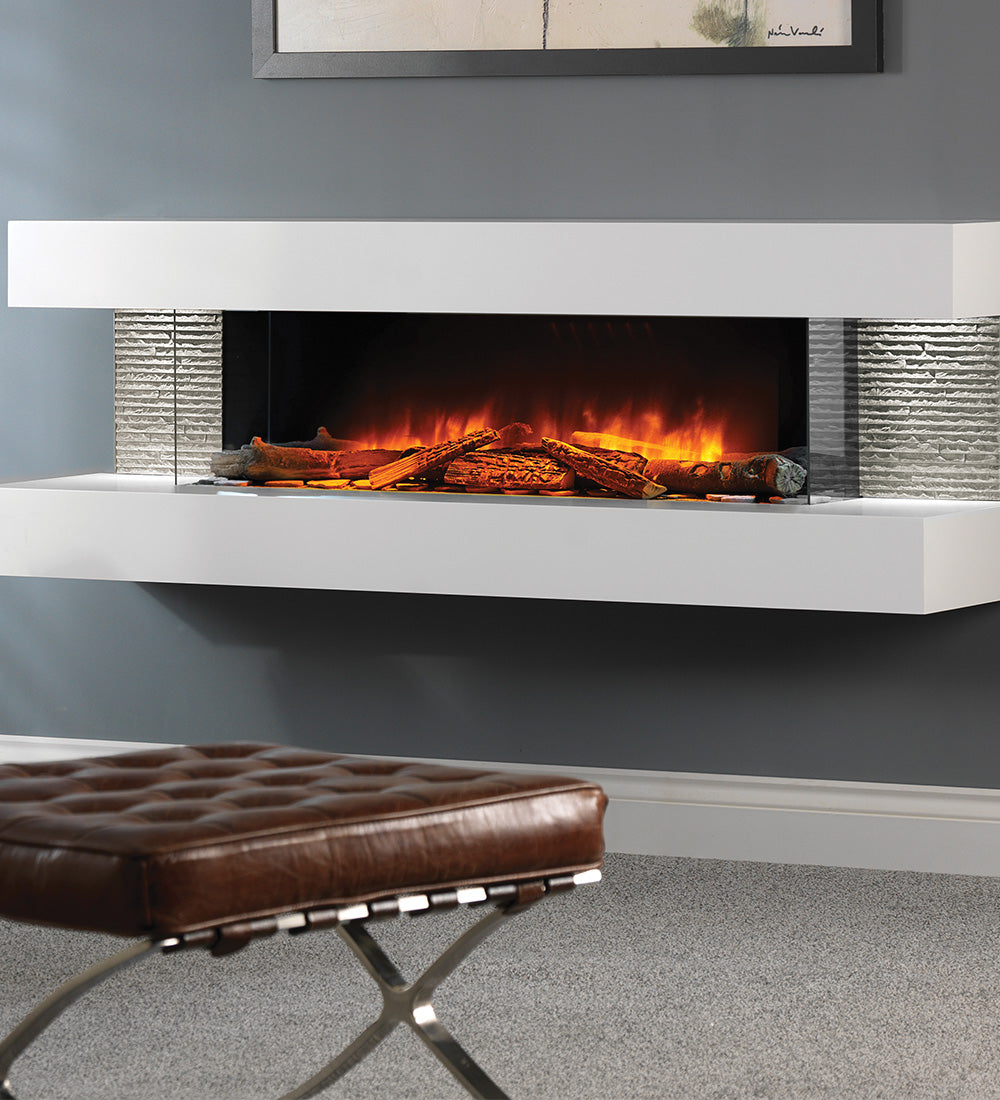 Evonic Compton 1000 Wall Mounted Electric Fireplace Suite