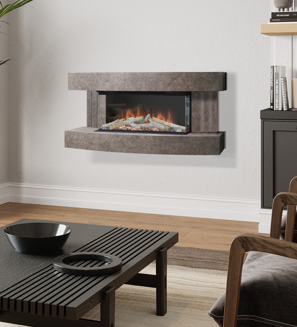 Evonic Imperium Wall Mounted Electric Fireplace Suite