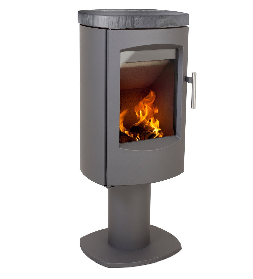 Heta Scanline 7D Turnable 4.5kW Wood Burning / Multifuel Pedestal Stov